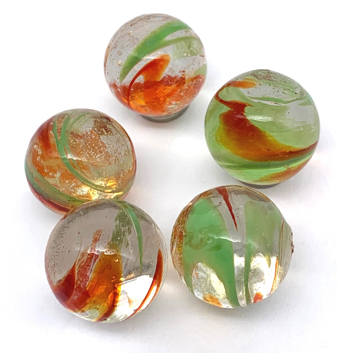 16mm Wig Wag / Flashlight Art Glass Marble Players Single or Pk 5 W ...