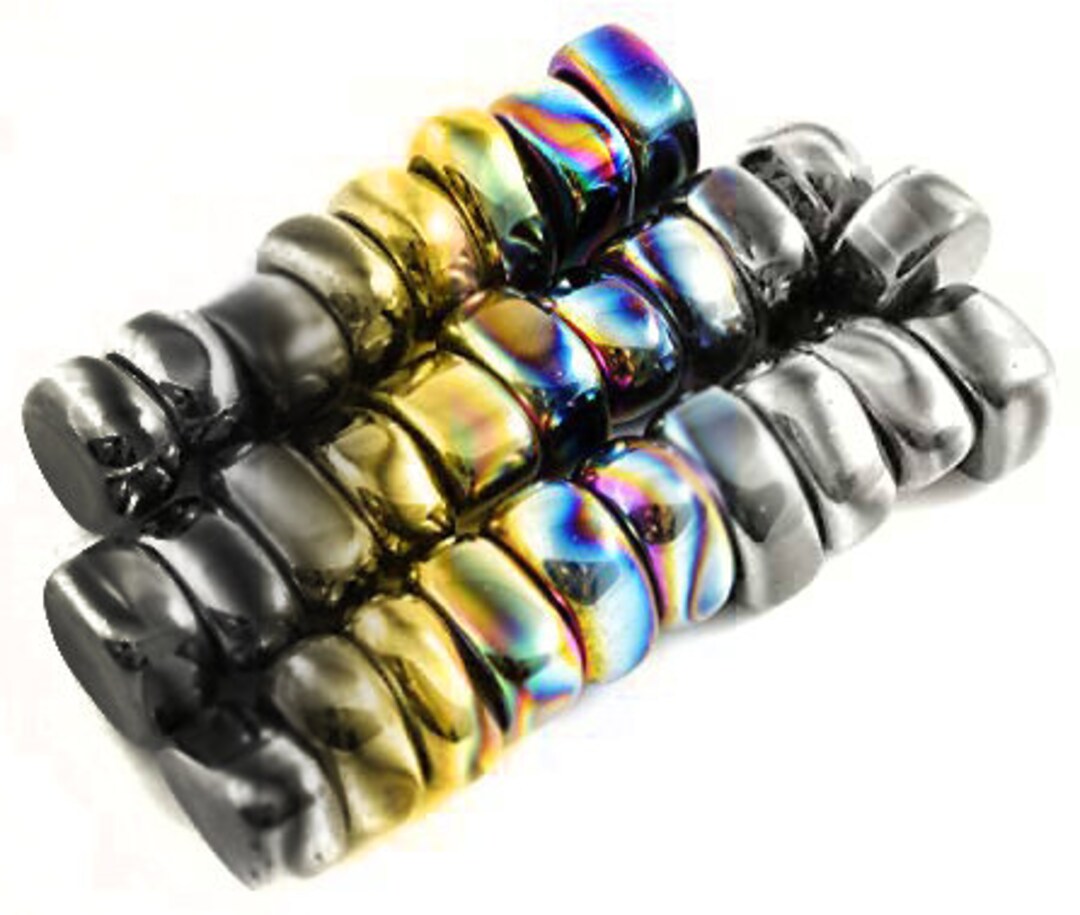 Magnet Stones Bundle Pack - 32 Pc Tumbled Rock Magnets in Black, Gold ...