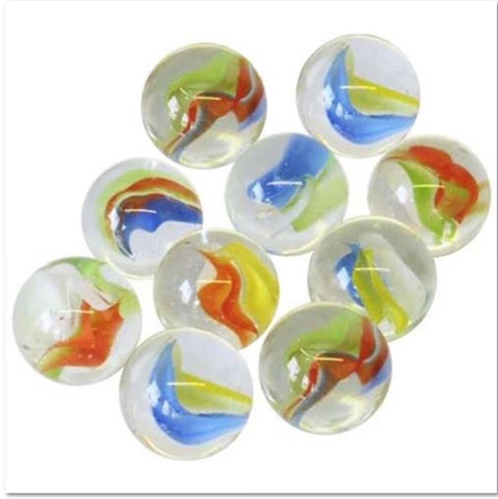 16mm "classic Cat's Eye" Bulk Pack of 50 or 100 Player Glass Marble (5 ...