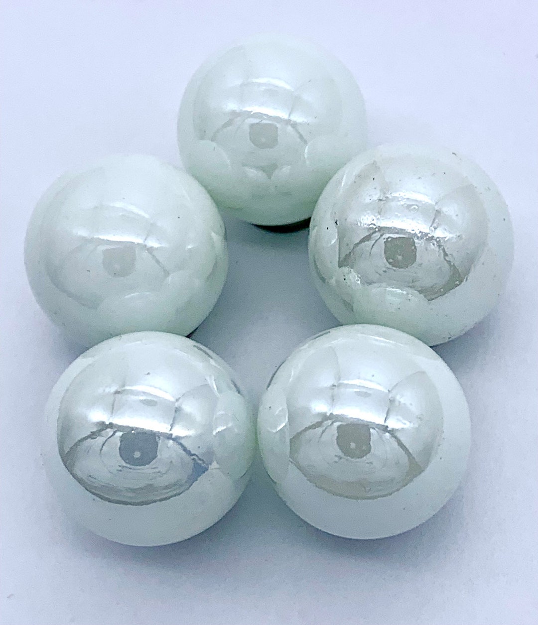 New for 2023! 16mm Iridescent White Opal Game Marbles 5/8" Choice of ...