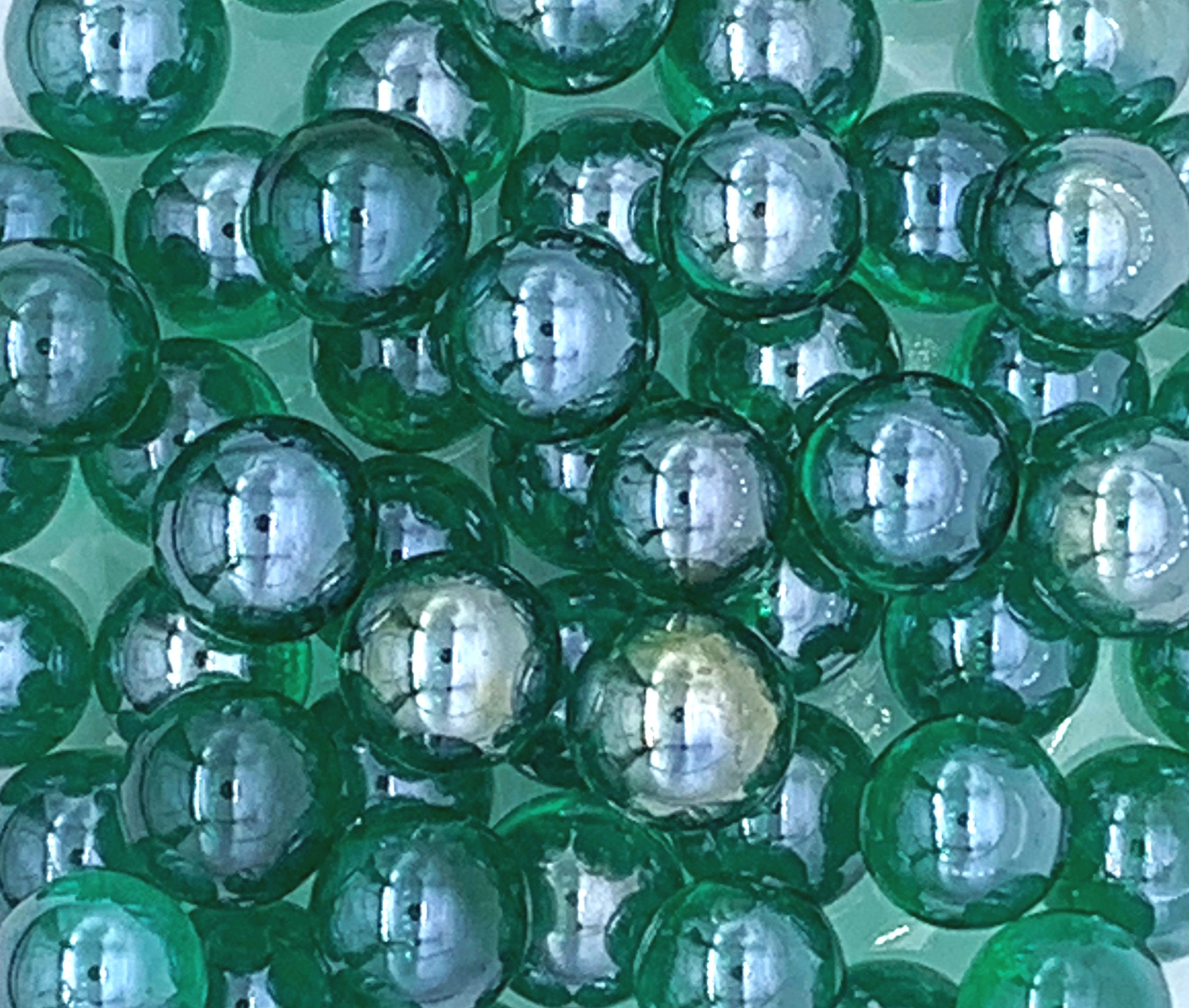 14mm silver Emerald Green Game Marbles .55 Inch - Etsy