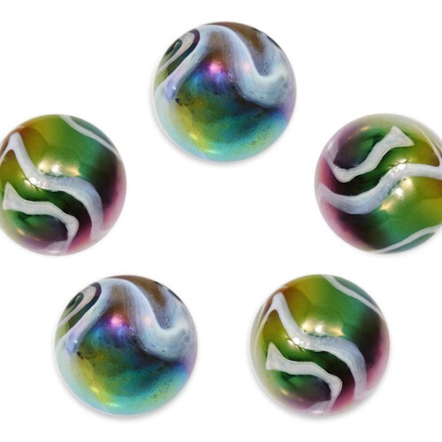 16mm Ocean 5/8th Glass Marble Players Pack of 5 | Etsy