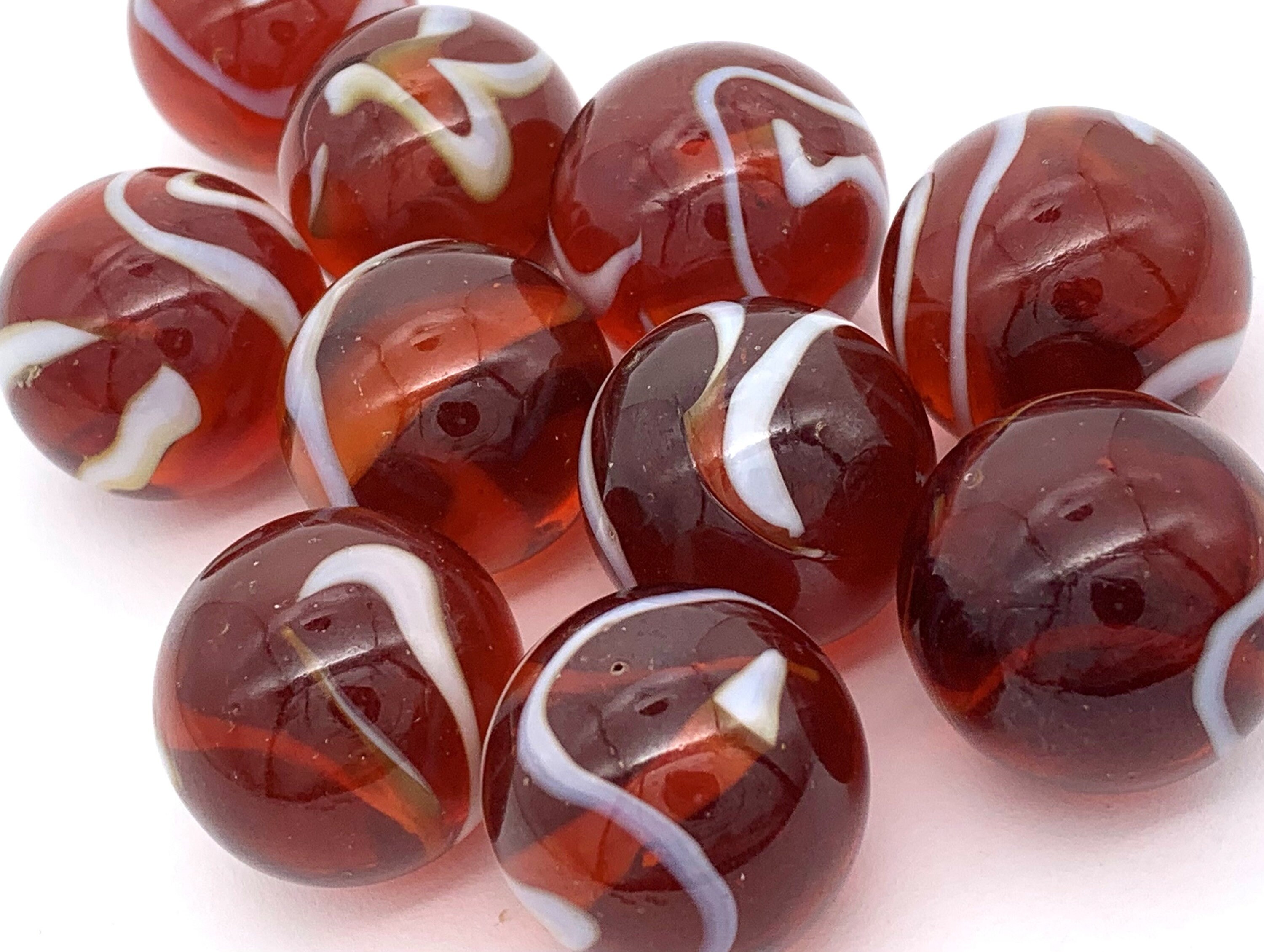 Bulk Packs of 25mm Rooster Glass Shooter Mega Marbles (1") Choice of 25 ...