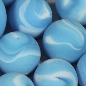 16mm "beluga" Bulk Pack of 50 or 100 Player Glass Marble (5/8th ...