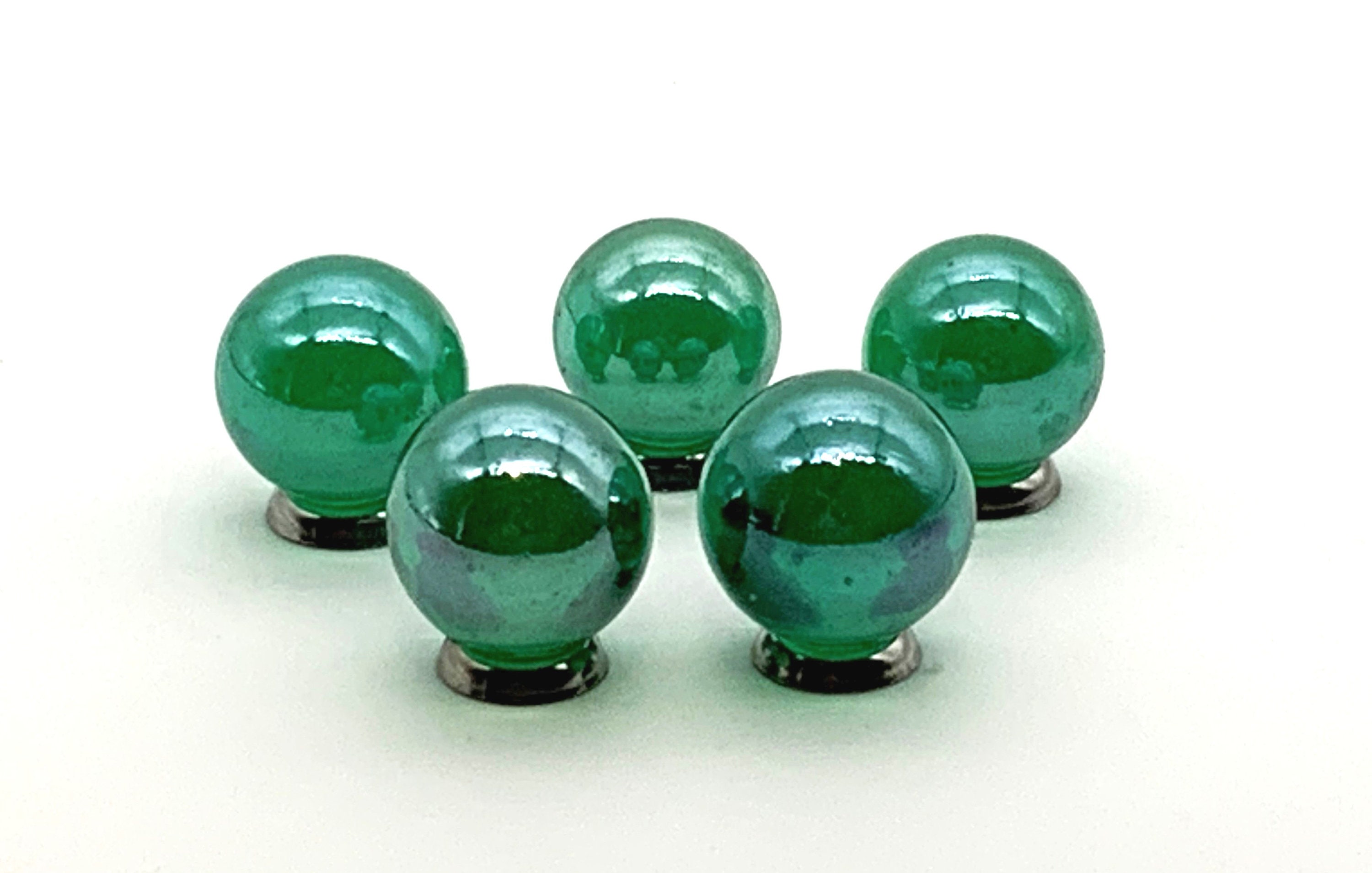 14mm silver Emerald Green Game Marbles .55 Inch - Etsy