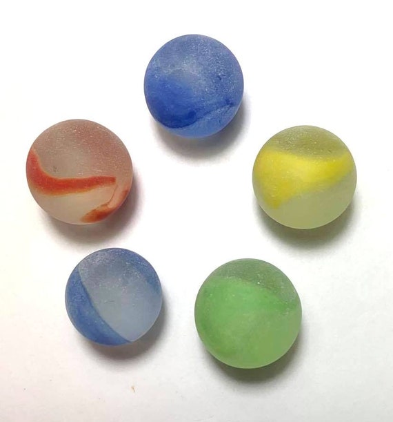 16mm frosted Rainbow Glass Marbles Assortment Pack - Etsy