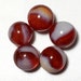 16mm Redbird Glass Player Marbles Pack of 5 Transparent Red W Opaque ...