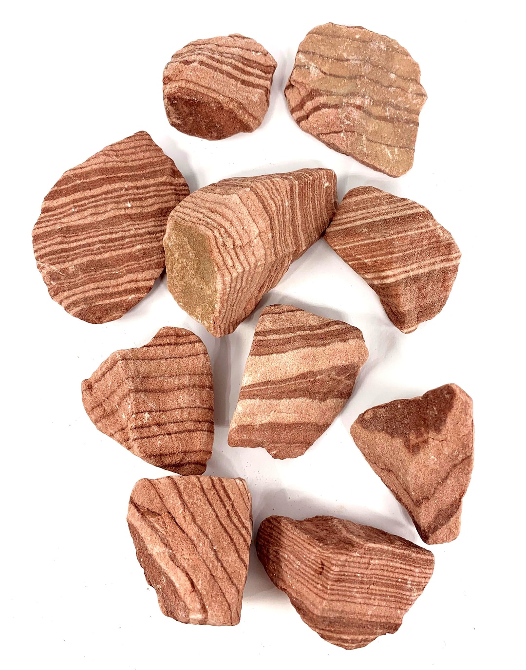 Sandstone Sedimentary Rock, W/banding - 10 Unpolished Mineral Specimens ...