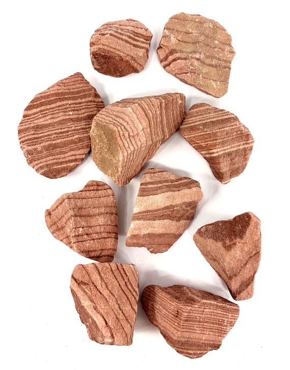 Sandstone Sedimentary Rock W/banding 10 Unpolished Mineral - Etsy