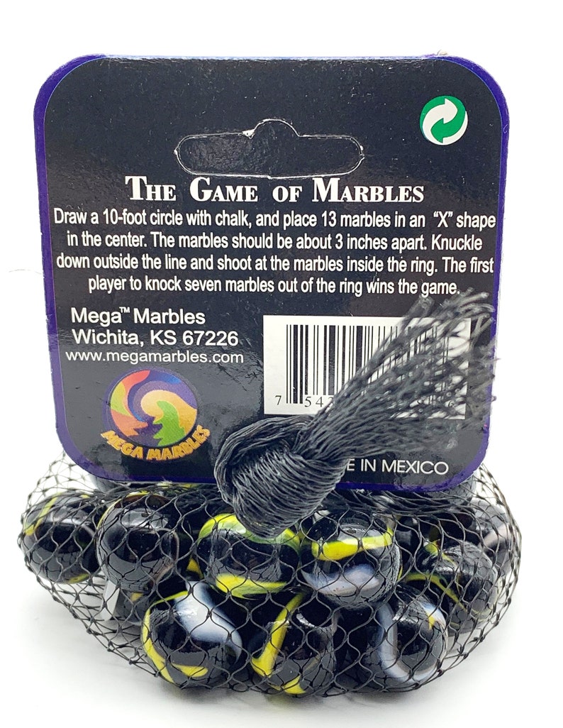 Net Bag of 25 raven Glass Mega Marbles Black W - Etsy