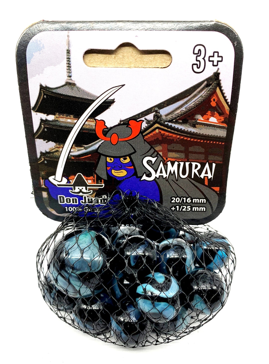 Net Bag of 21 "samurai" Glass Marbles From Netherlands 20 Players 16mm ...