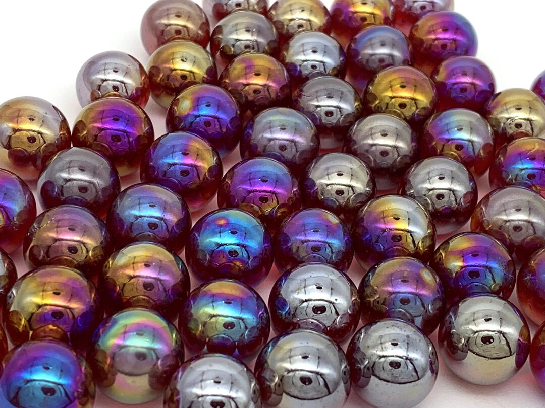 14mm "lustered Red Ruby" Bulk Pack of 50 or 100 Player Glass Marble ...