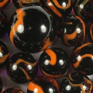 16mm Set of 5 Rare Glass Player Marbles - Vampire, Triceratops ...