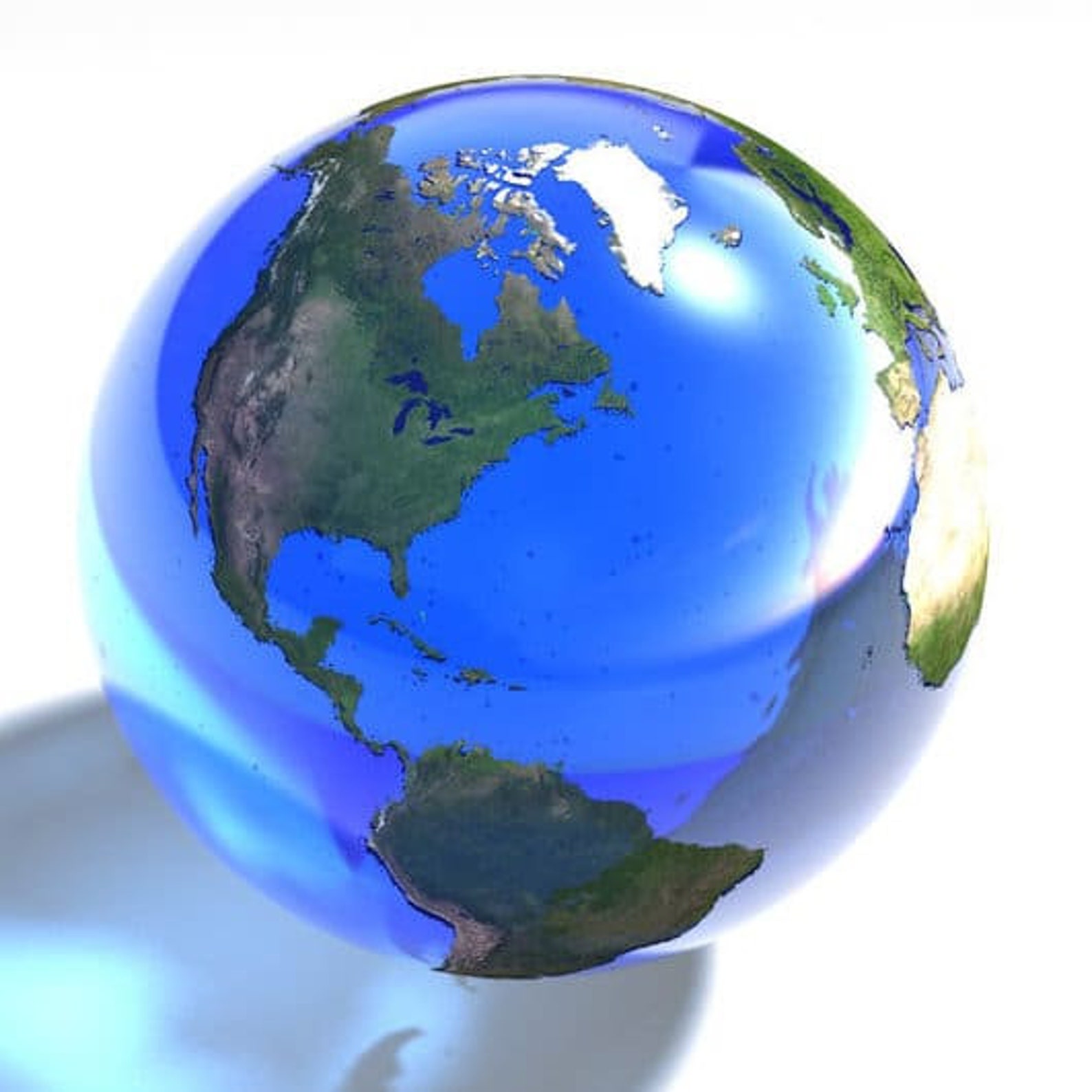 22mm Single Natural Earth Blue Glass Marble Artglass With Stand Hand ...