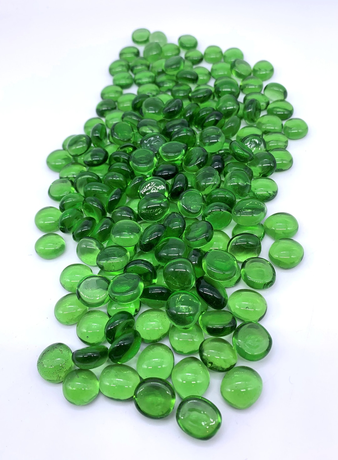 Mini Green Round Mosaic Glass Gems 12-14mm Choice of 10oz, 1LB, or 2 ...