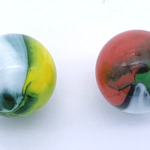 16mm Green Parrot Early Edition Player Glass Mega Marbles Choice of ...