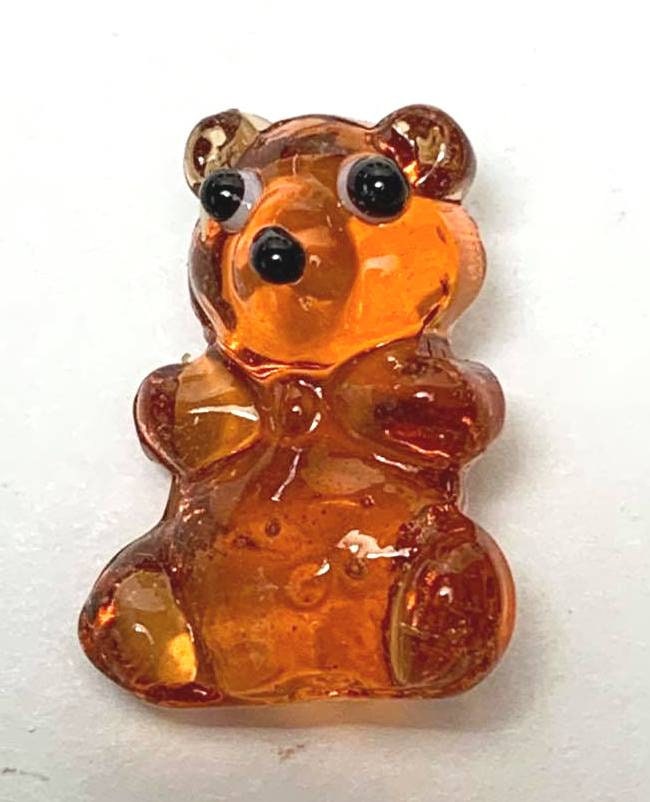 Mini "teddy Bear" Glass Figurines Pk 5 or 16 Miniature Festive Shapes ...