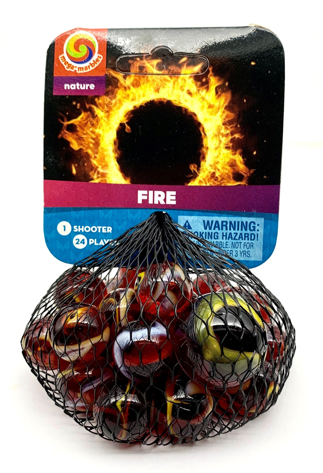 NEW for 2023! Net Bag of 25 Fire Glass Mega Marbles by Vacor ...