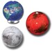 Earth, Mars & Moon to Scale Marbles Boxed Set Geographically Accurate ...