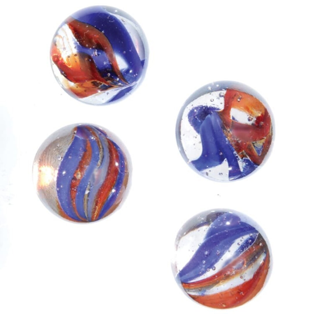 16mm "funfair" Bulk Pack of 50 or 100 Player Glass Marbles 5/8th ...