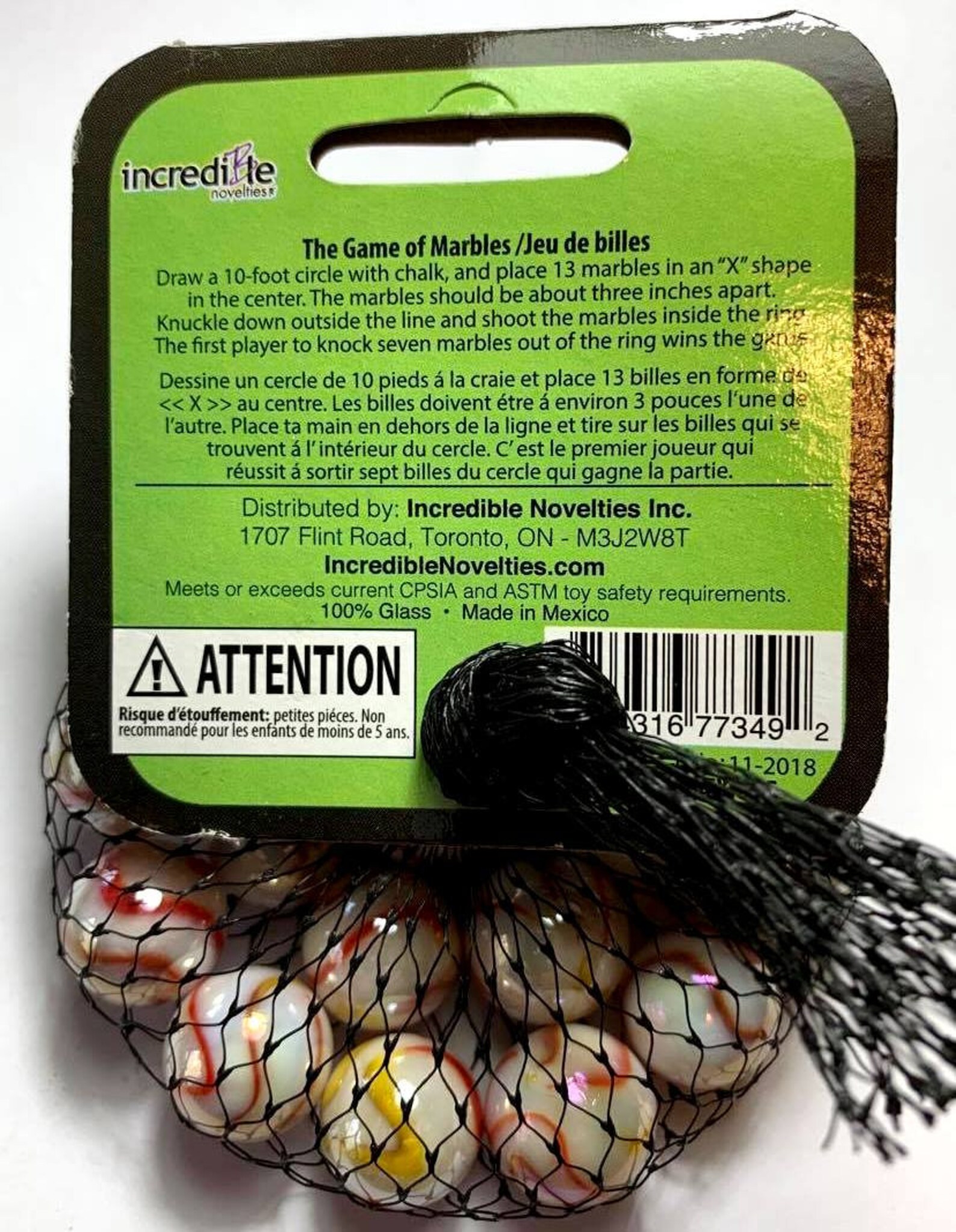 Net Bag of 25 "cockatoo" Glass Mega Marbles 24 Players and 1 Shooter ...