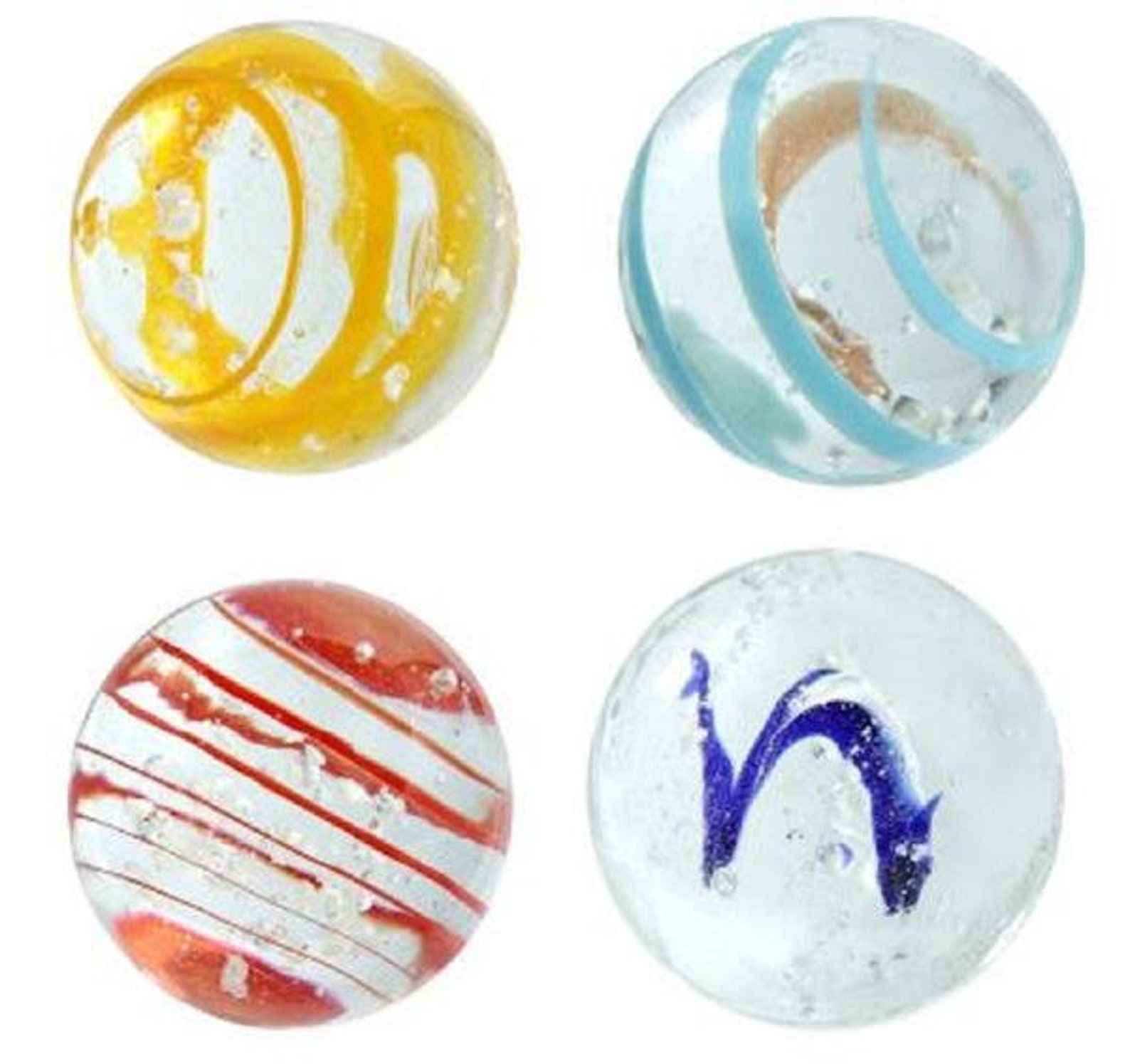 25mm Moonstone Handmade Art Glass Marbles W Stands Choice of Singles or ...