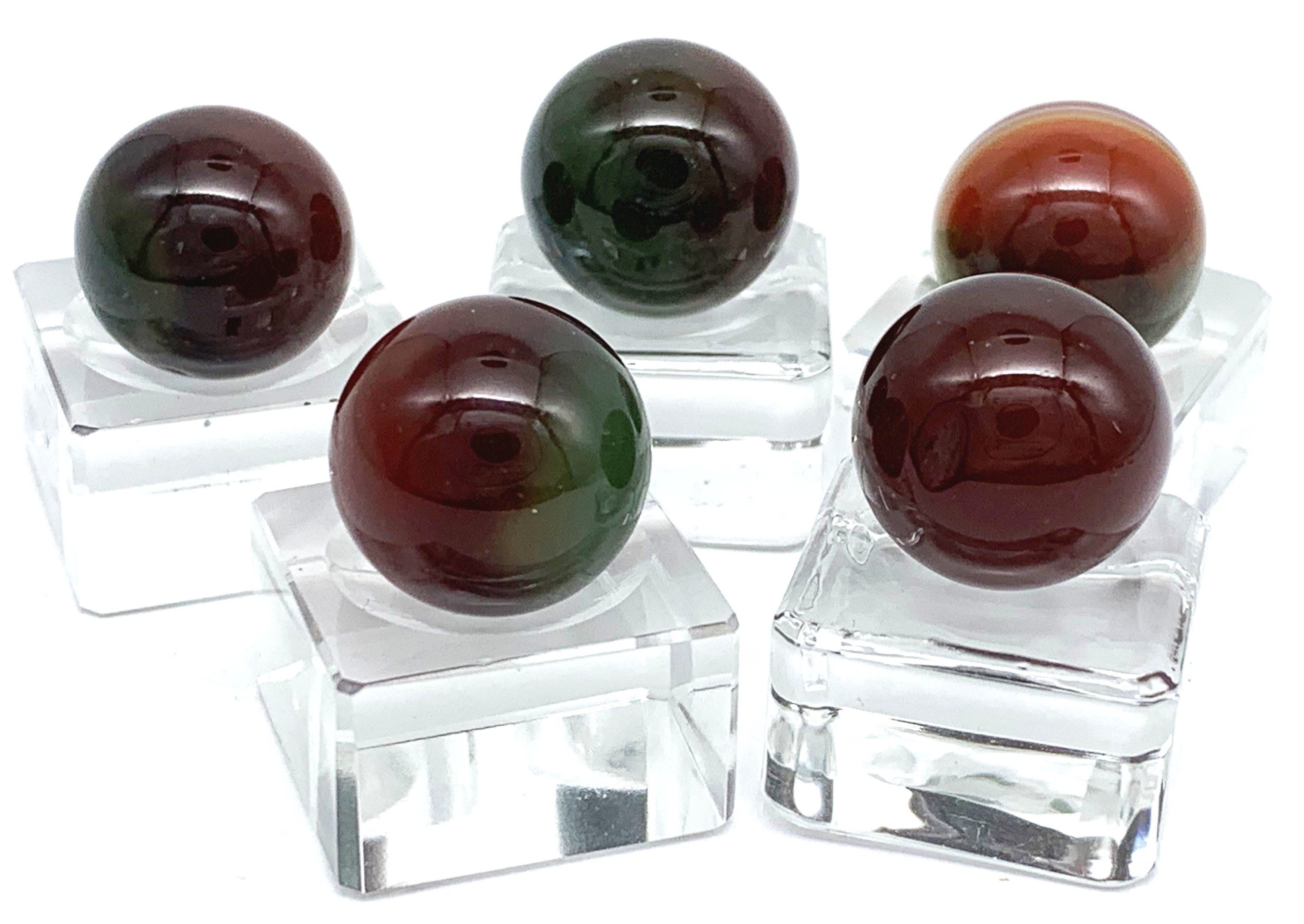 16mm Malachite Aggie Player Marbles Single or Pk of 5 (5/8") Assorted ...