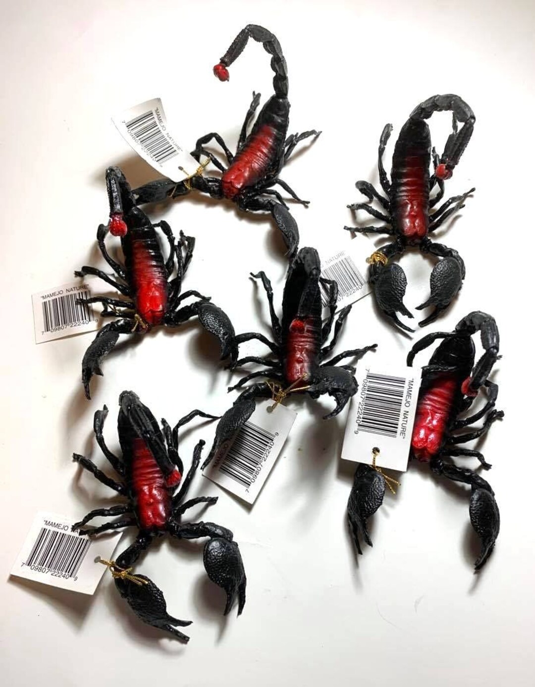High Quality, 6 Inch Rubber Scorpion Set of 6 Halloween Decorations ...