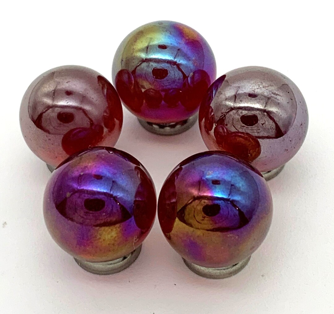 14mm Lustered Ruby Player Marbles (.55 Inch) Your Choice: Pack of 5 or ...