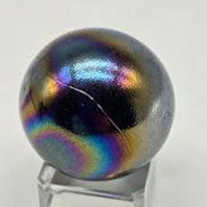 35mm Meteor 1.4" Boulder Glass Mega Marble Dark Iridescent Glass W ...