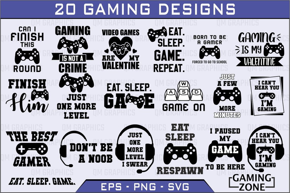Game Controller Svg, Gamer SVG Bundle, Funny Gamer SVG, Gamer Svg ...