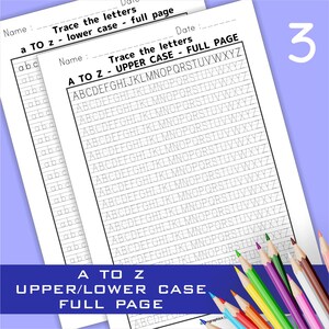 Printable 8 Trace the Alphabet Worksheets. 26 Upper & Lowercase ...