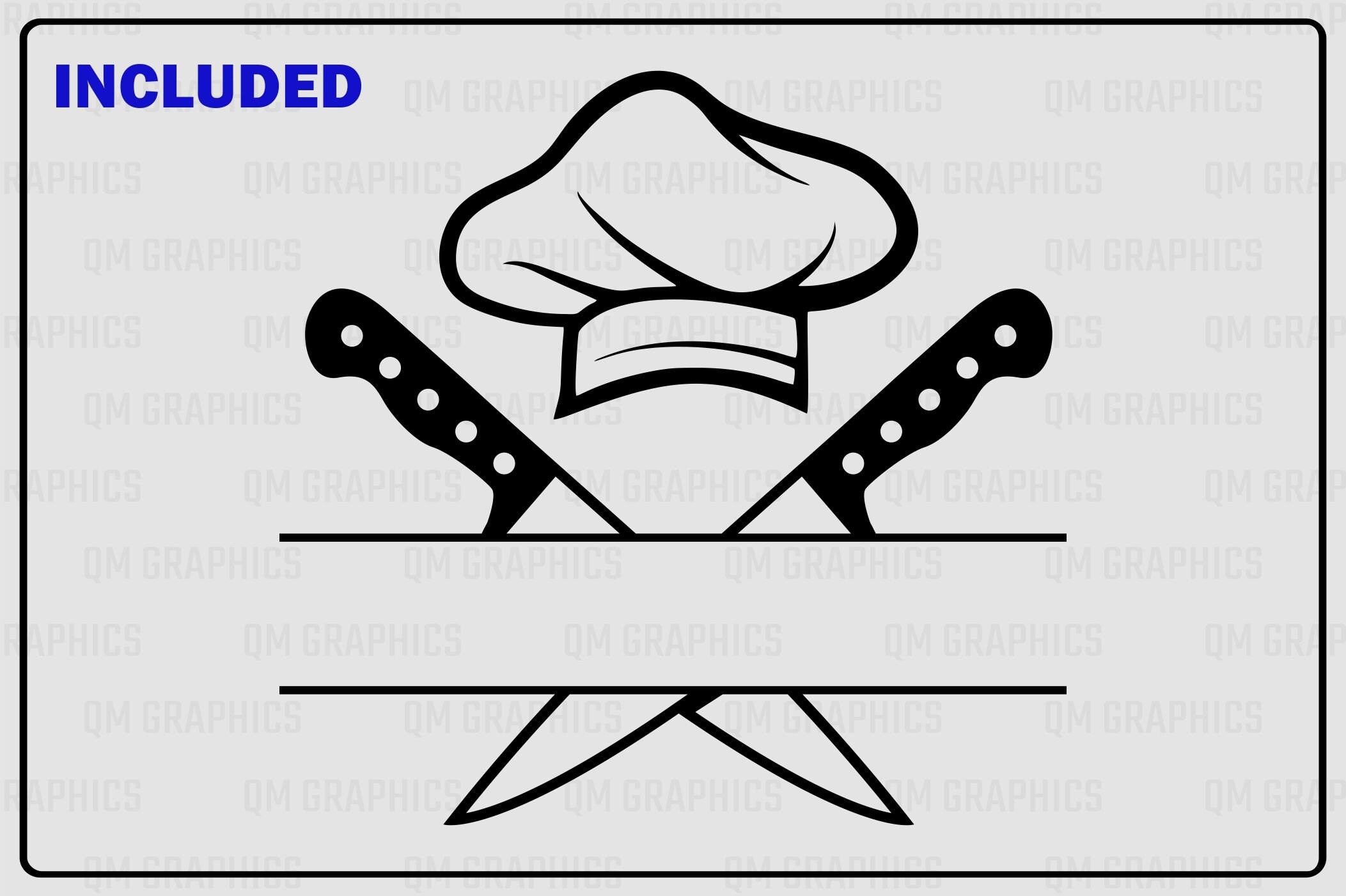 Chef Hat Svg Vector Cut File for Cricut, Chef Hat Monogram Svg, Cook ...