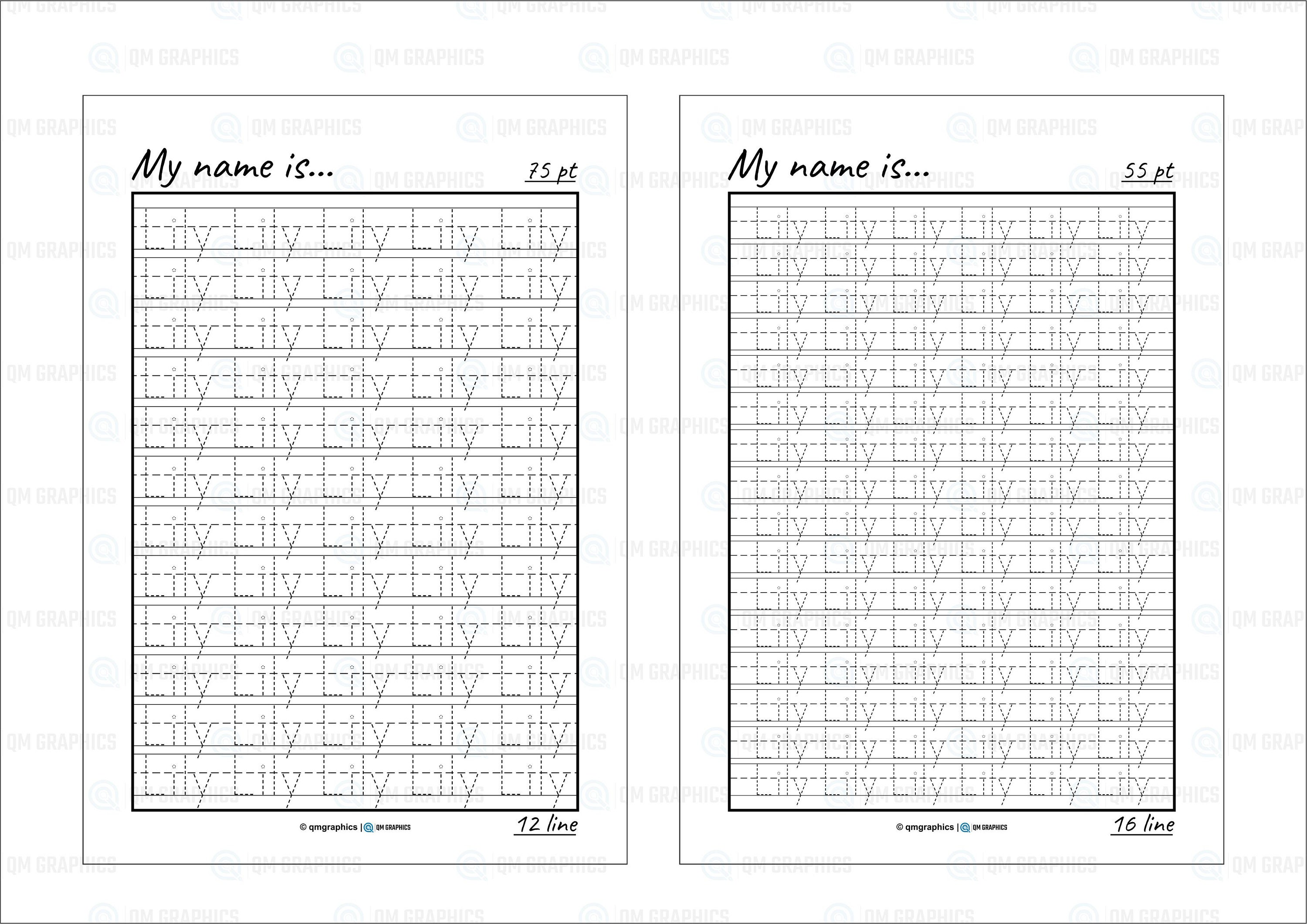 Lily Personalize Name Tracing Worksheet, Personalized Name Tracing ...