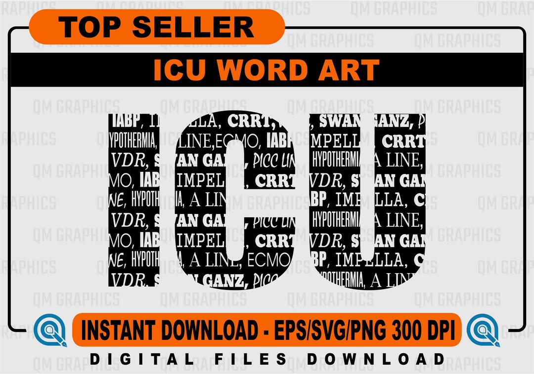 ICU Word Art ICU Cut File ICU Svg Eps Svg Png Cut File Silhouette ...