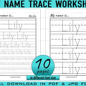 Lily Personalize Name Tracing Worksheet, Personalized Name Tracing ...