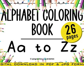 26 Printable Alphabet Coloring Pages Worksheets for Kids: Preschool ...