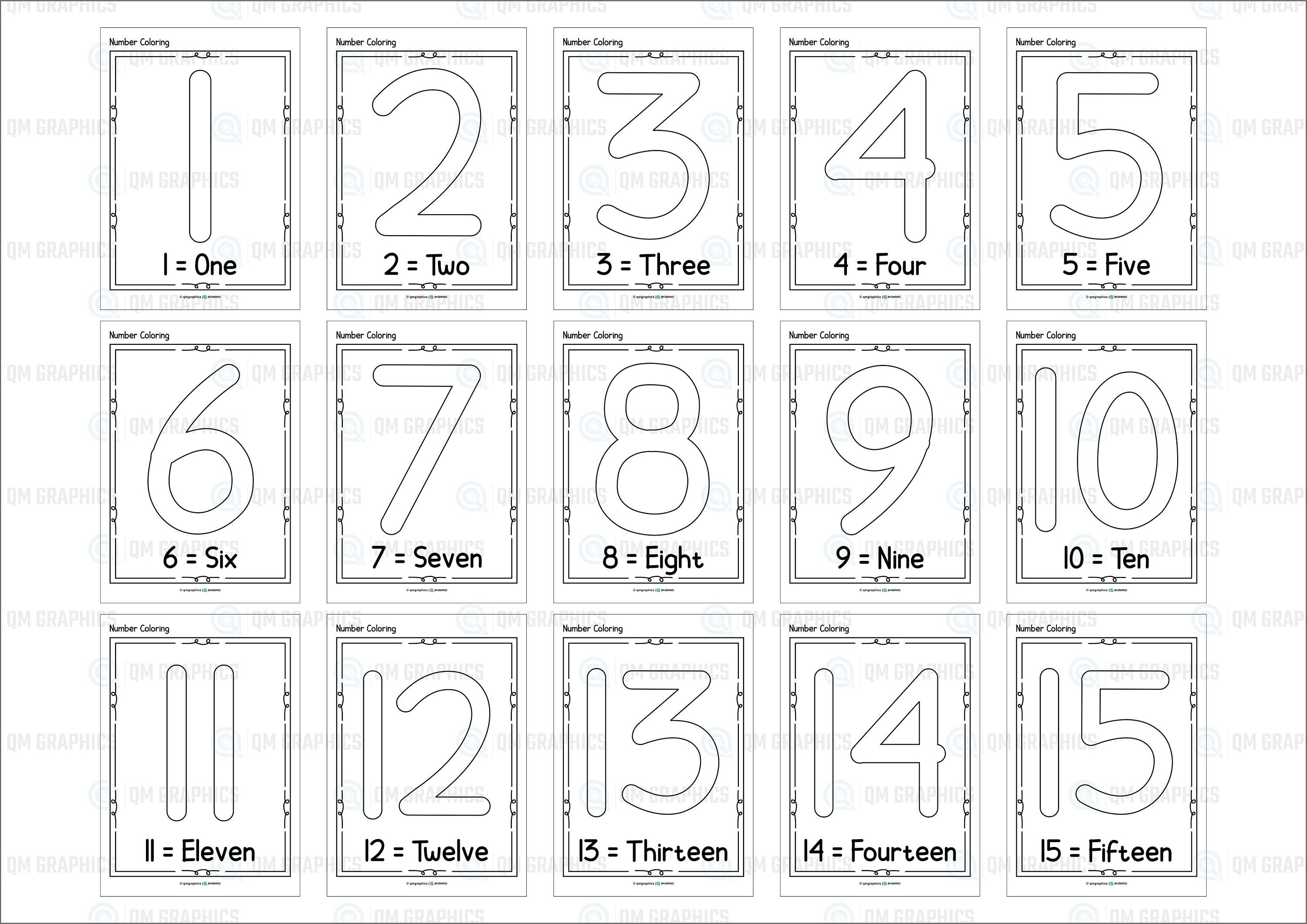 100 Printable Numbers Coloring Pages, Coloring Page, Preschool ...