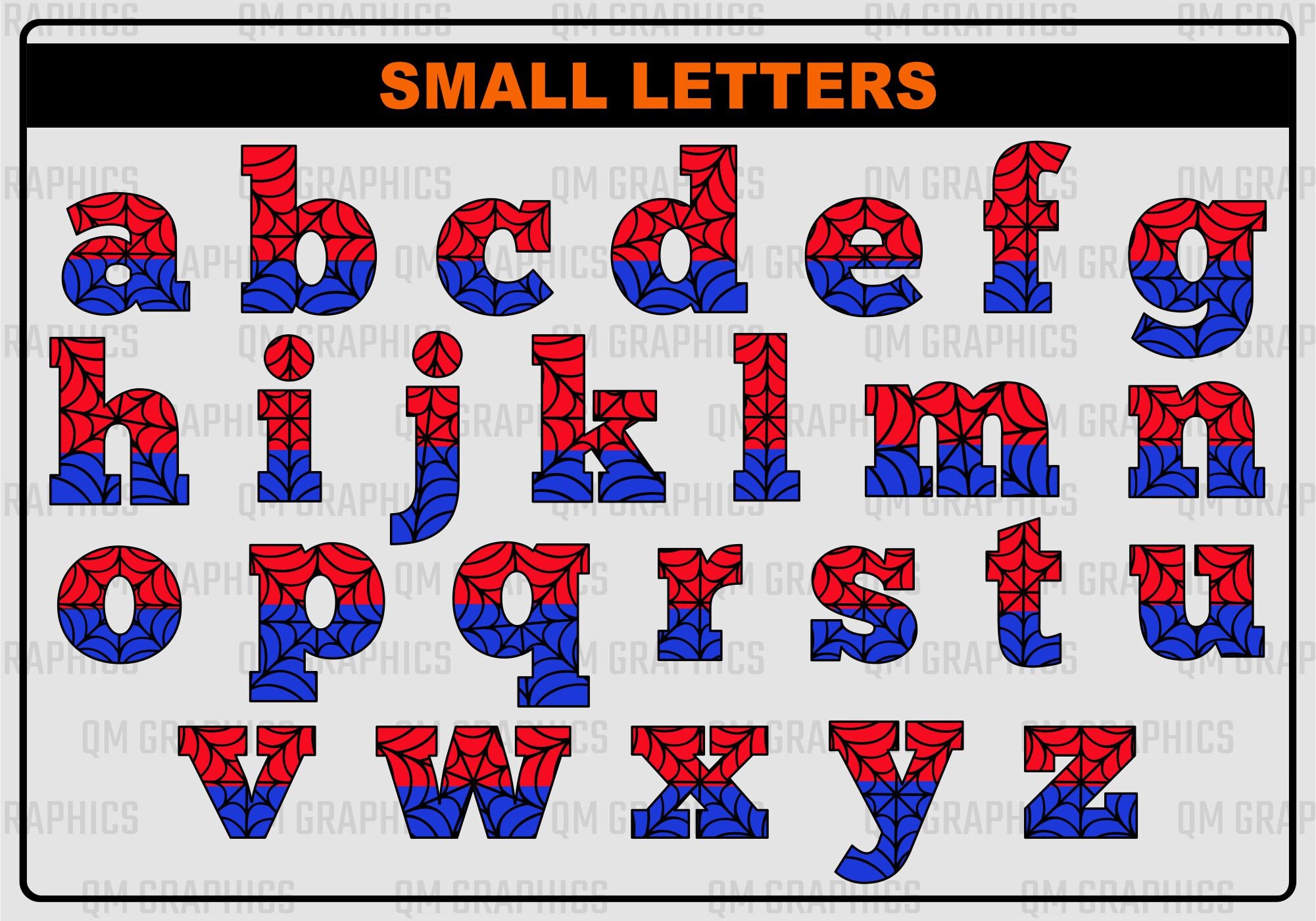 Spider Man Alphabet A to Z Decor Alphabet Decals Alphabet - Etsy
