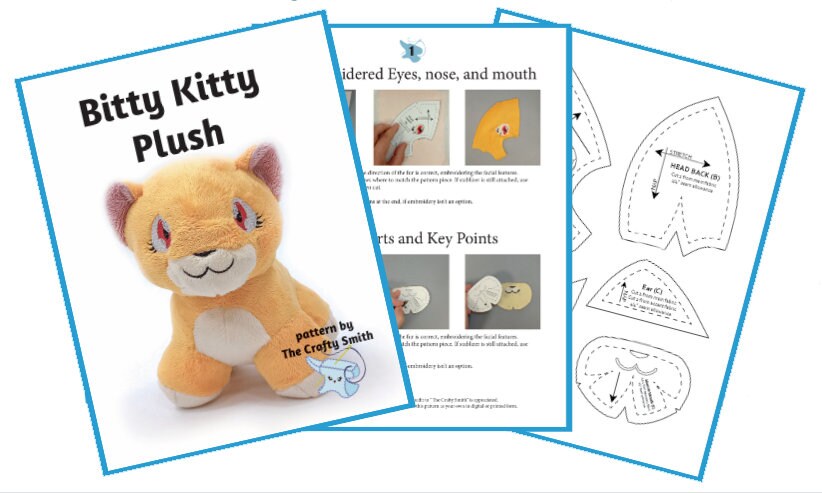 Bitty Kitty Plush Pattern .PDF Tutorial - Etsy