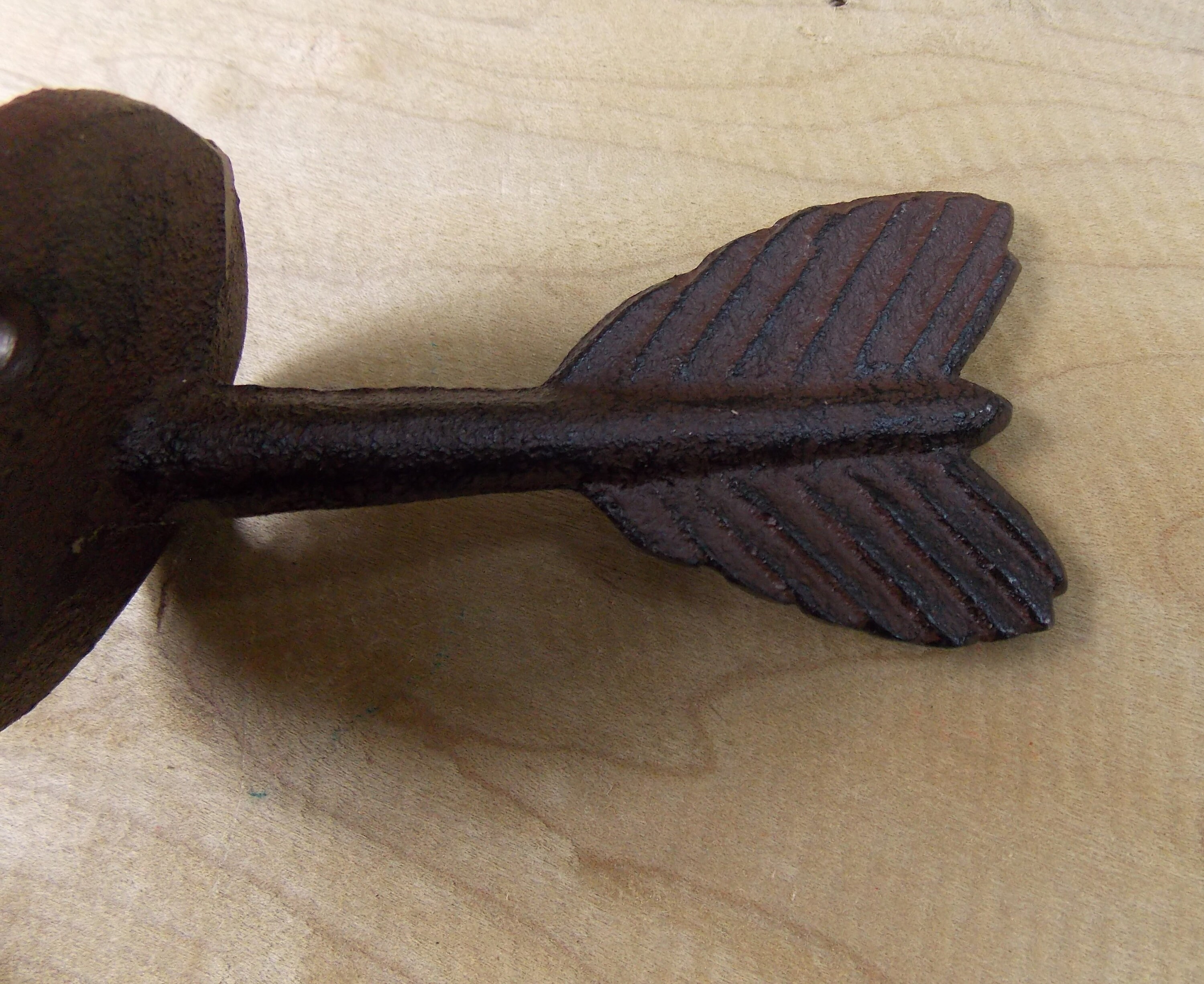 Vintage Style 3 3/4 Cast Iron Arrow Feather Design Hook - Etsy