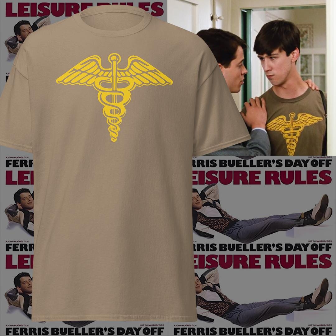 Ferris Bueller's Day off Cameron Caduceus Unisex Classic Tee Comedy ...