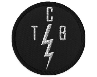 Embroidered Iron on TCB Patch, Iron on Applique, TCB Logo, Iron on ...