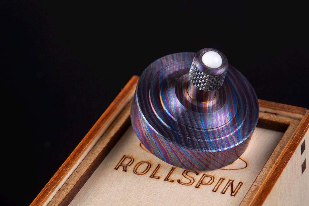 Timascus Spinning Top Rollspin kickstarter Birthday Gift Fidget Toy ...
