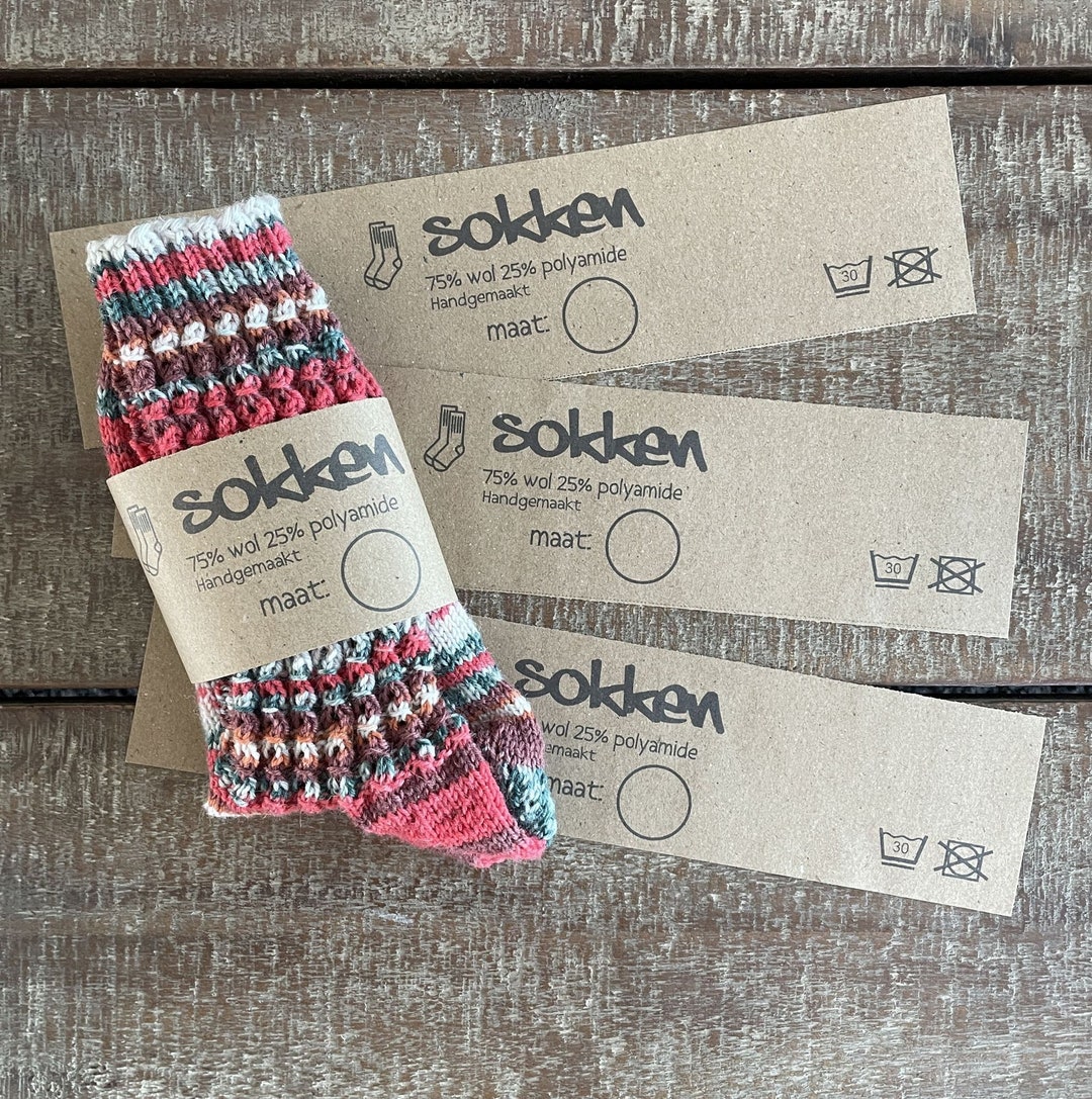 PDF Printable Label for Socks A - Etsy