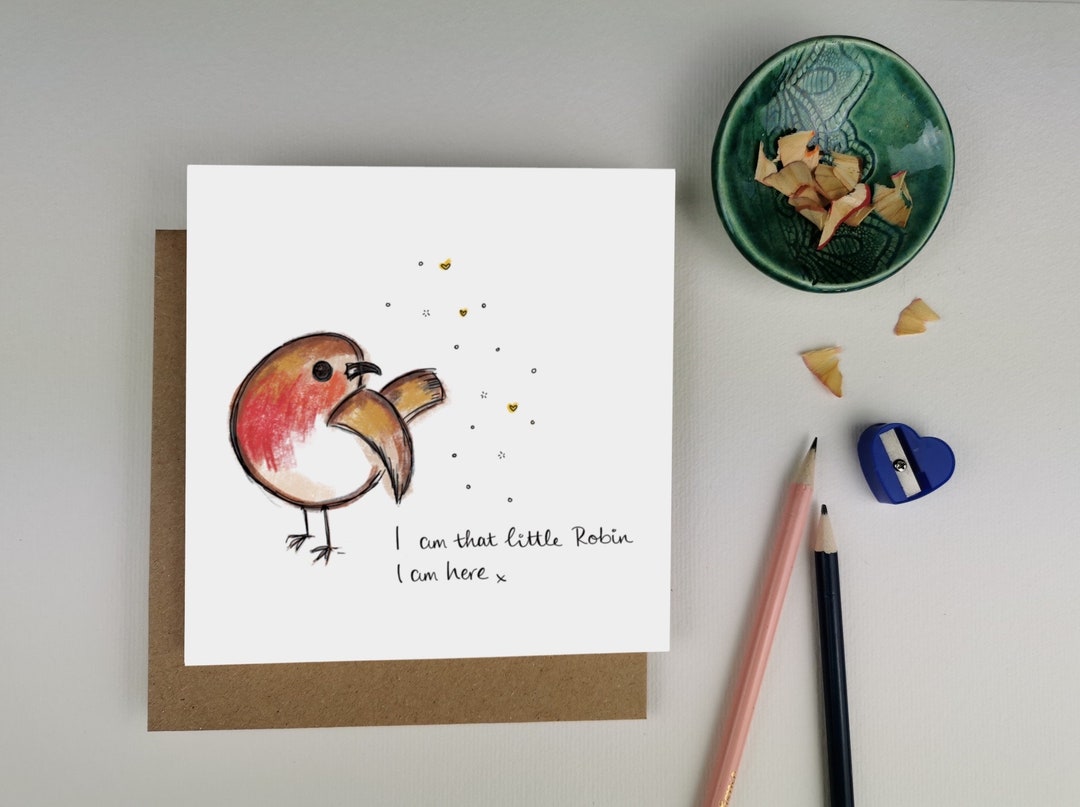 Robin Greeting Card | Thinking of You | Luxury | Irish | Remembrance ...