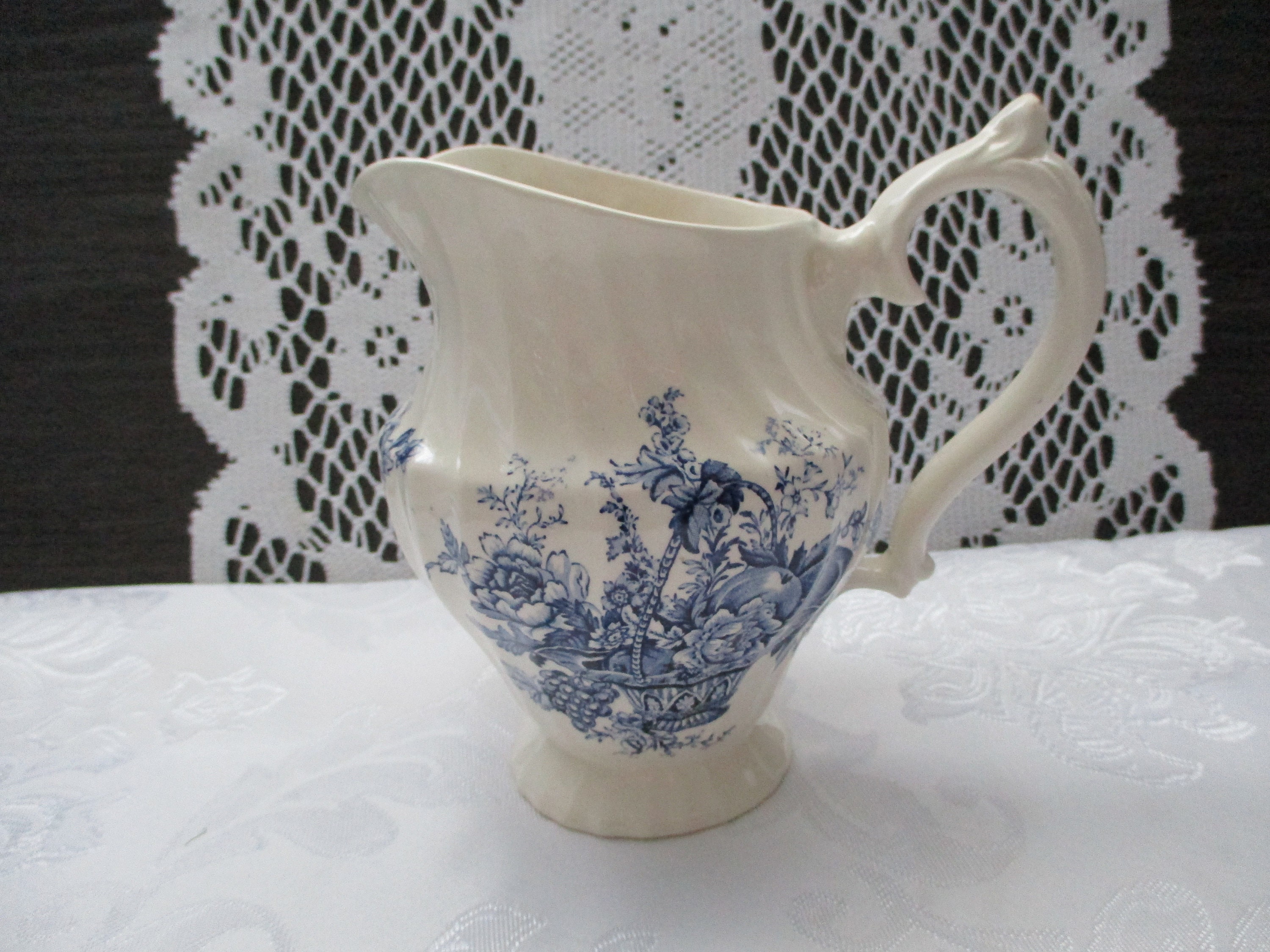 Vintage Creamer/pitcher Blue Bountiful Design by Myott and Son ...