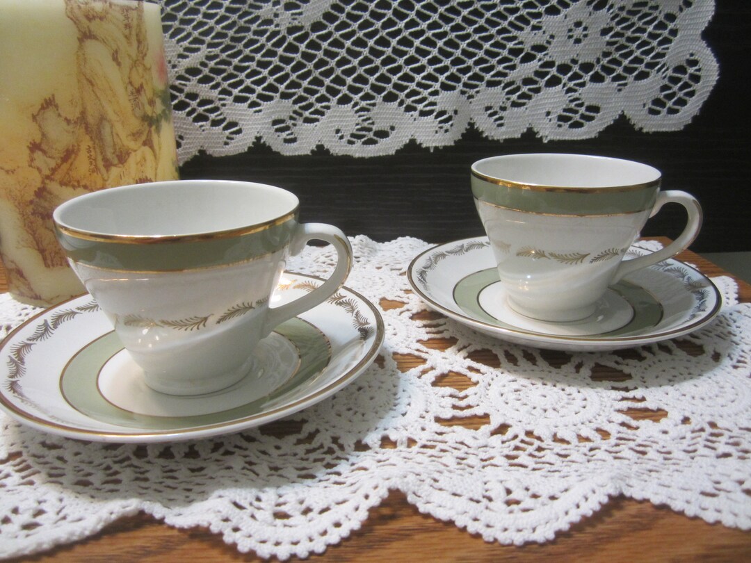 Simpsons Potters Ltd Greenwood Pattern Chinastyle Set of Two Cups and ...
