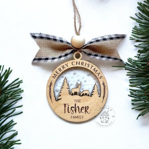 Family Name Ornament, Personalized Christmas Ornament, Family Keepsake ...