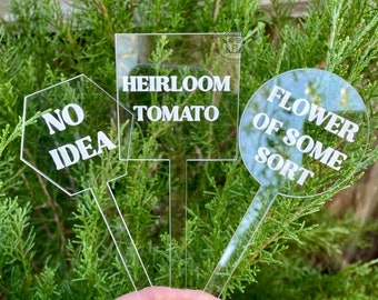 Custom Engraved Garden Markers Acrylic Plant Markers - Etsy